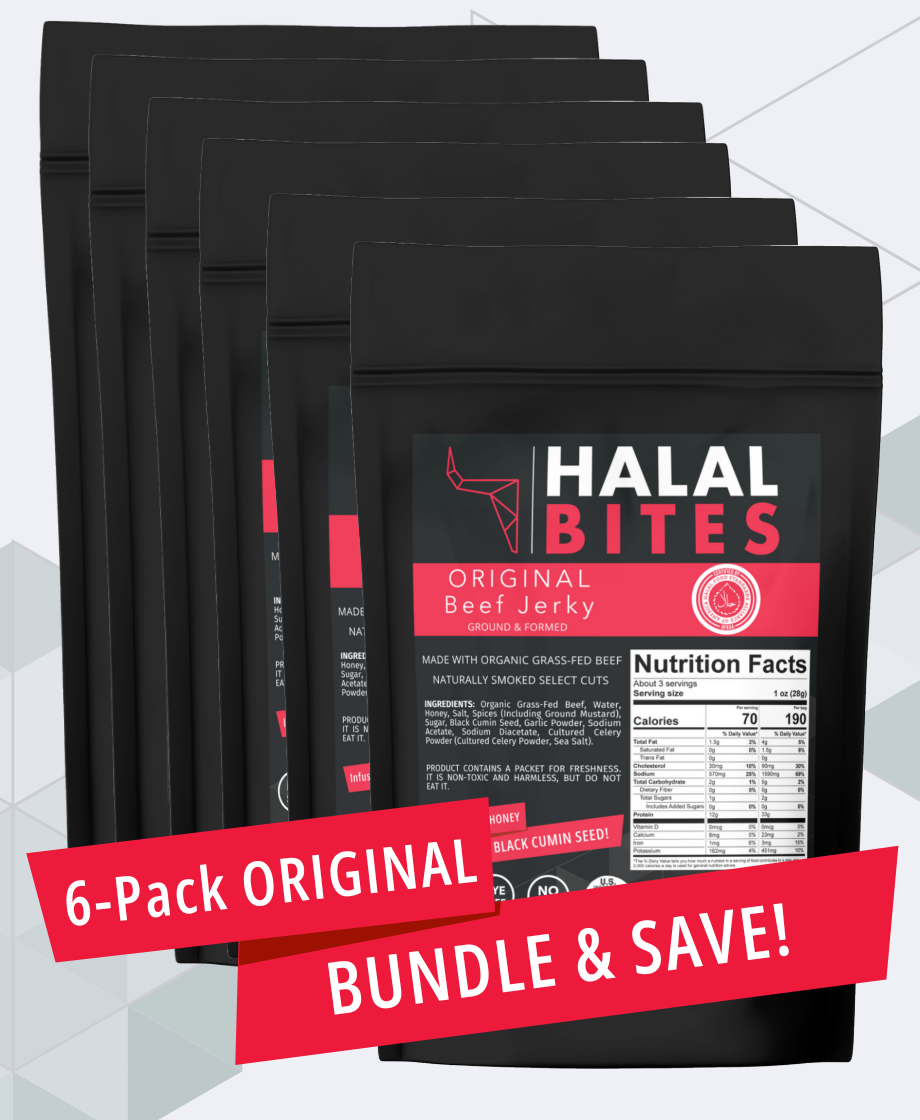 Original Halal Bites | 6-Pack Beef Jerky Bites