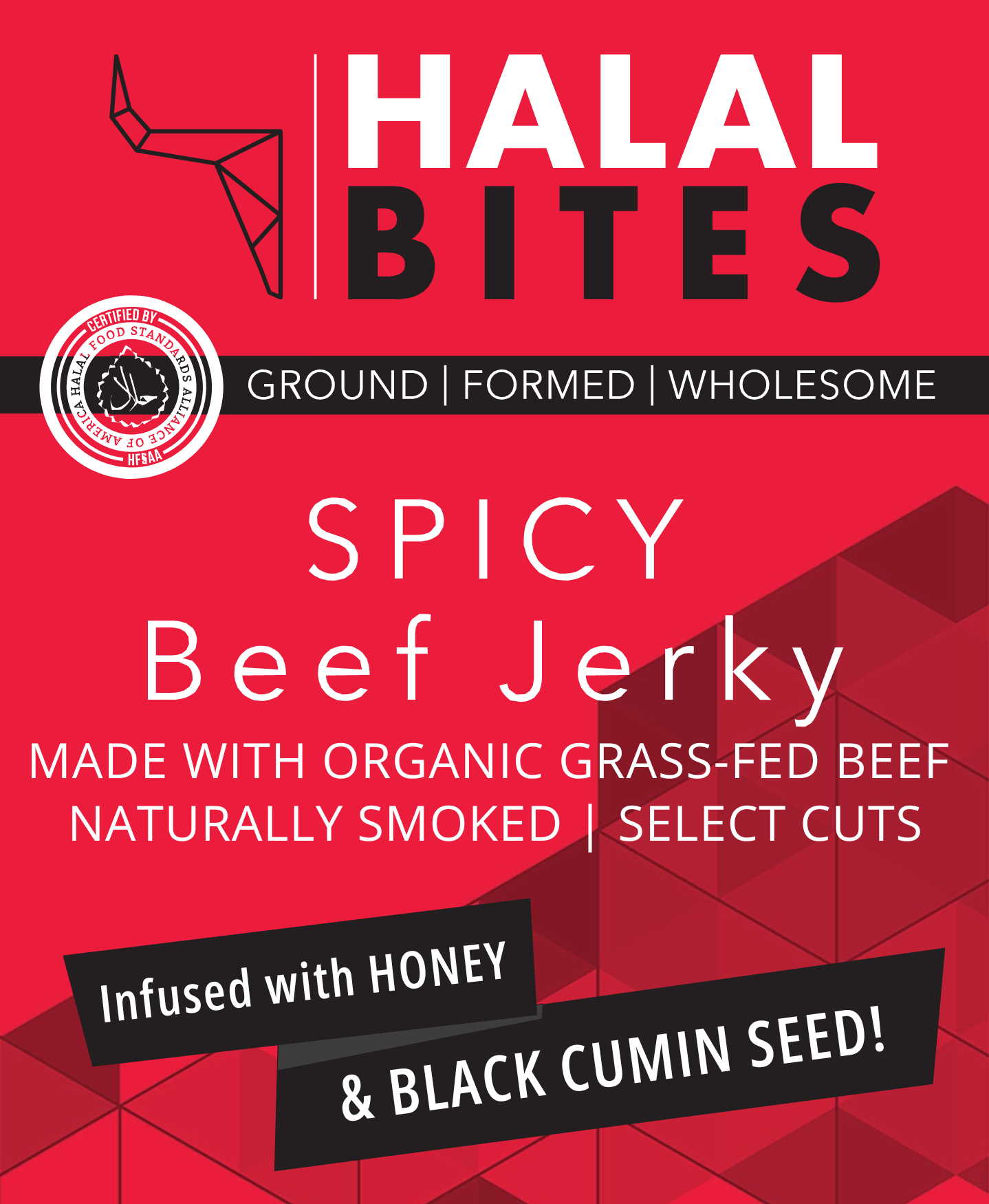 Halal Bites | Spicy (Ghost Pepper) Beef Jerky Bites | 6-Pack